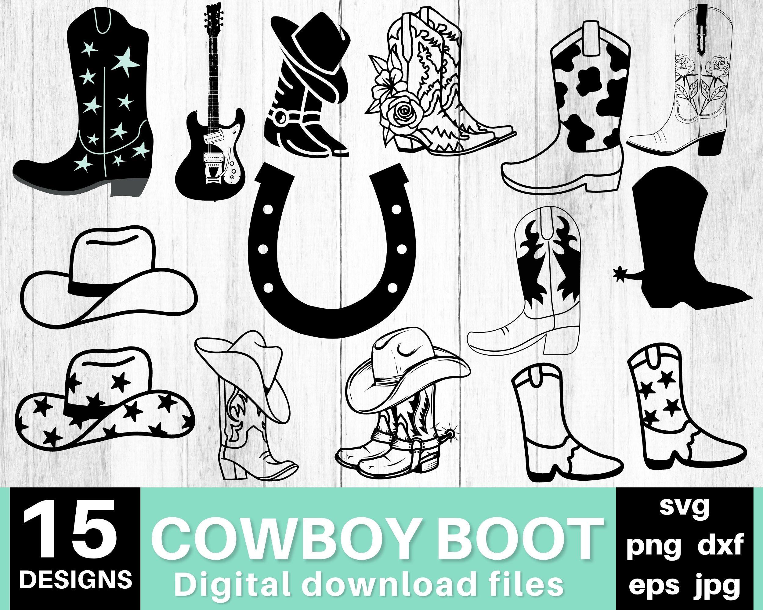Cowboy Boot Svg, Cowboy Svg, Western Svg, Cowboy Hat Svg, Boot Svg ...