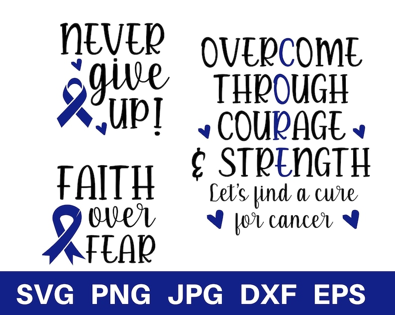 Colon Cancer Awareness SVG Bundle: Ribbon Designs (digital Download) - Etsy