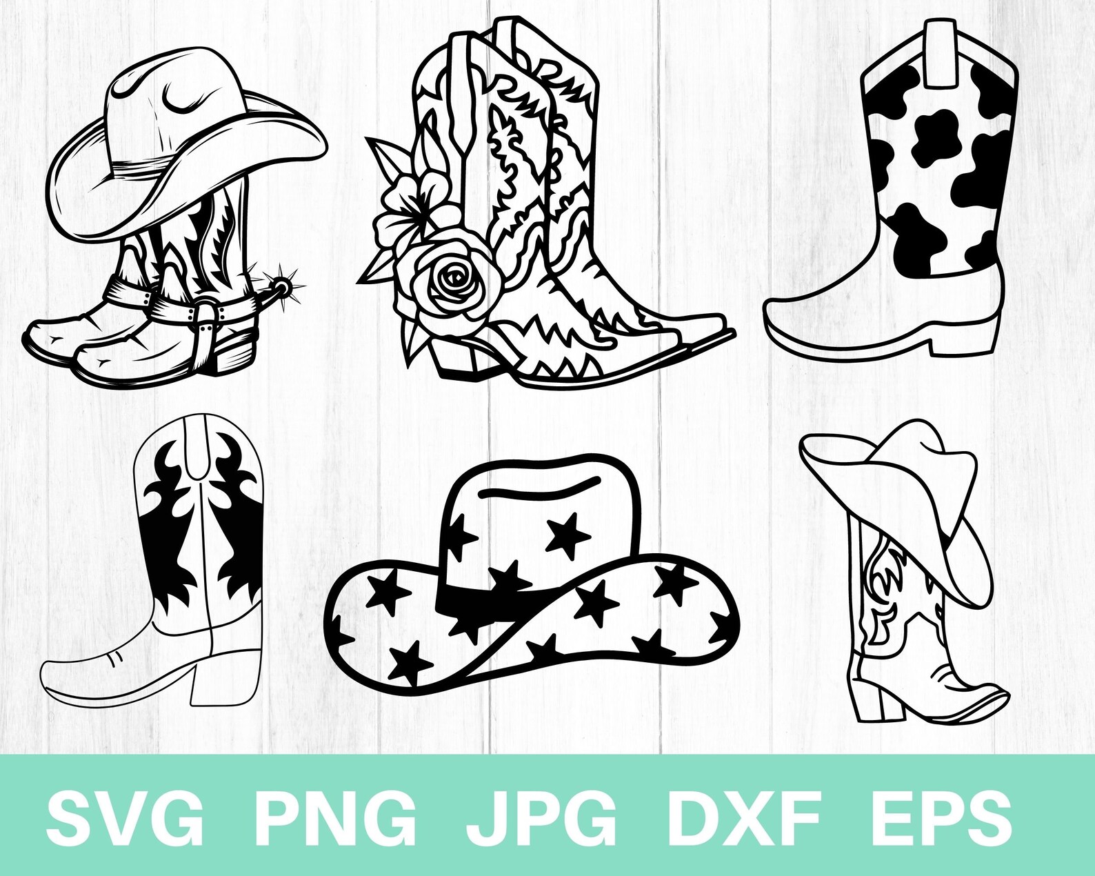 Cowboy Boot Svg, Cowboy Svg, Western Svg, Cowboy Hat Svg, Boot Svg ...