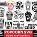Popcorn SVG Clipart: Movie Night Graphics (digital Download) - Etsy
