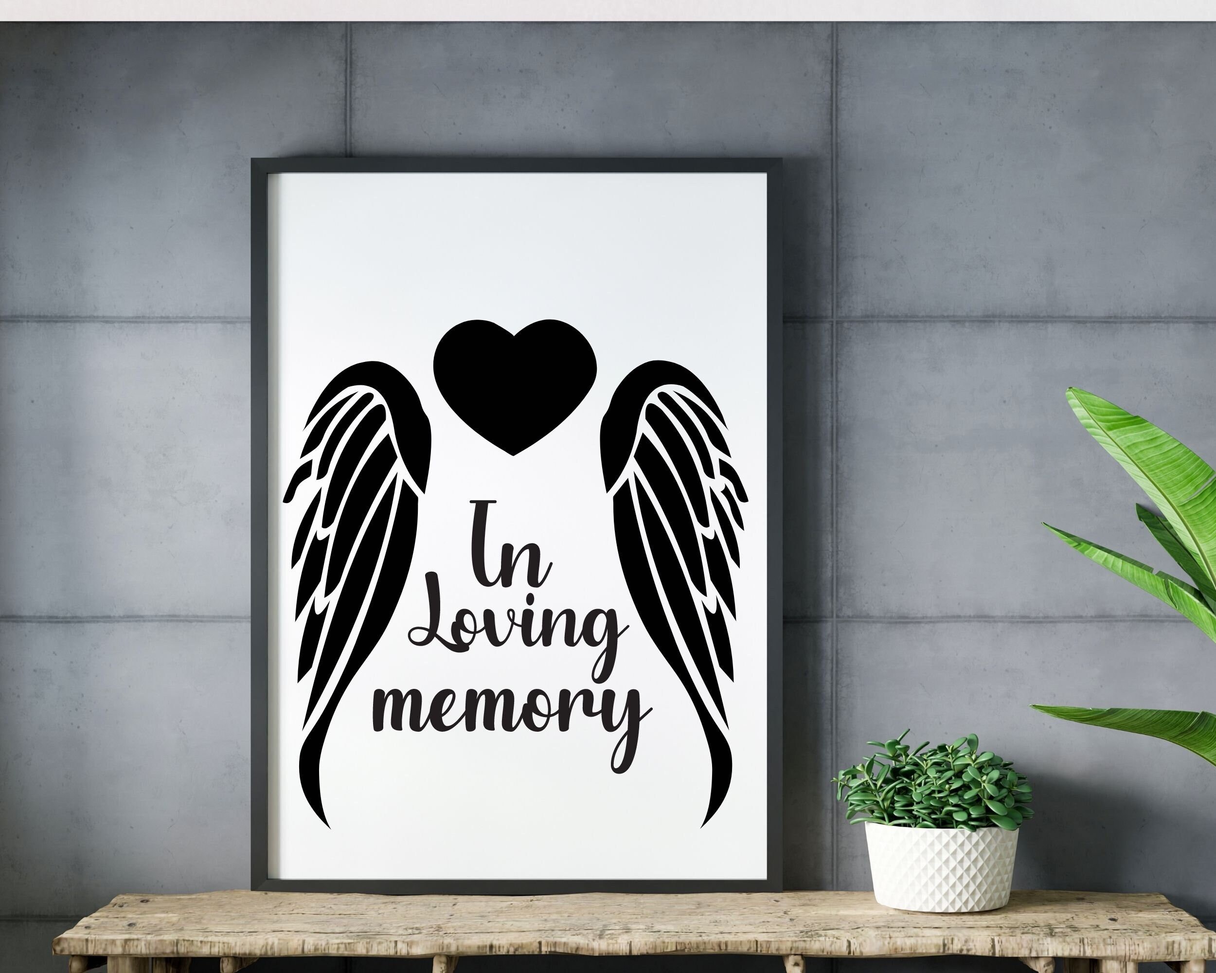 In Loving Memory Svg, Loving Memory Png, Memorial Svg, Rest in Peace ...