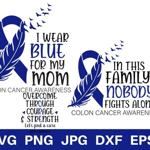 Colon Cancer Awareness SVG Bundle: Ribbon Designs (digital Download) - Etsy