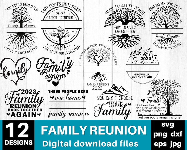 Family Reunion Svg, Family Tree Svg, Family Svg, Our Roots Run Deep ...
