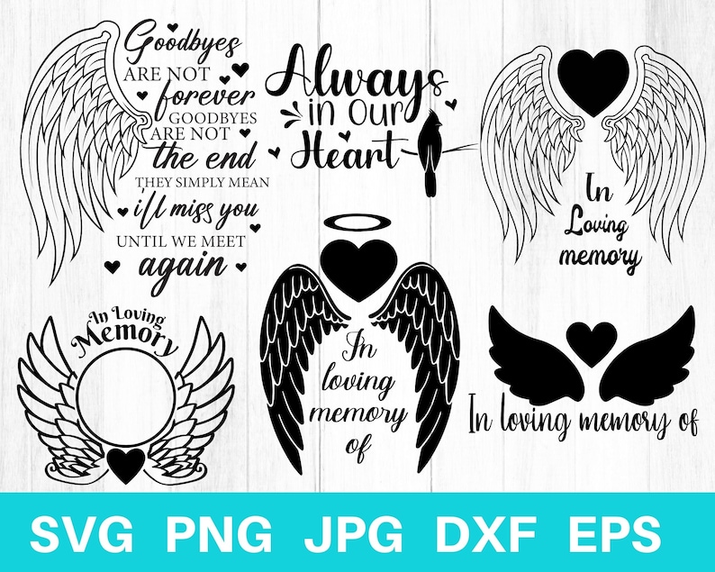 In Loving Memory SVG Bundle: Memorial Designs (digital Files) - Etsy