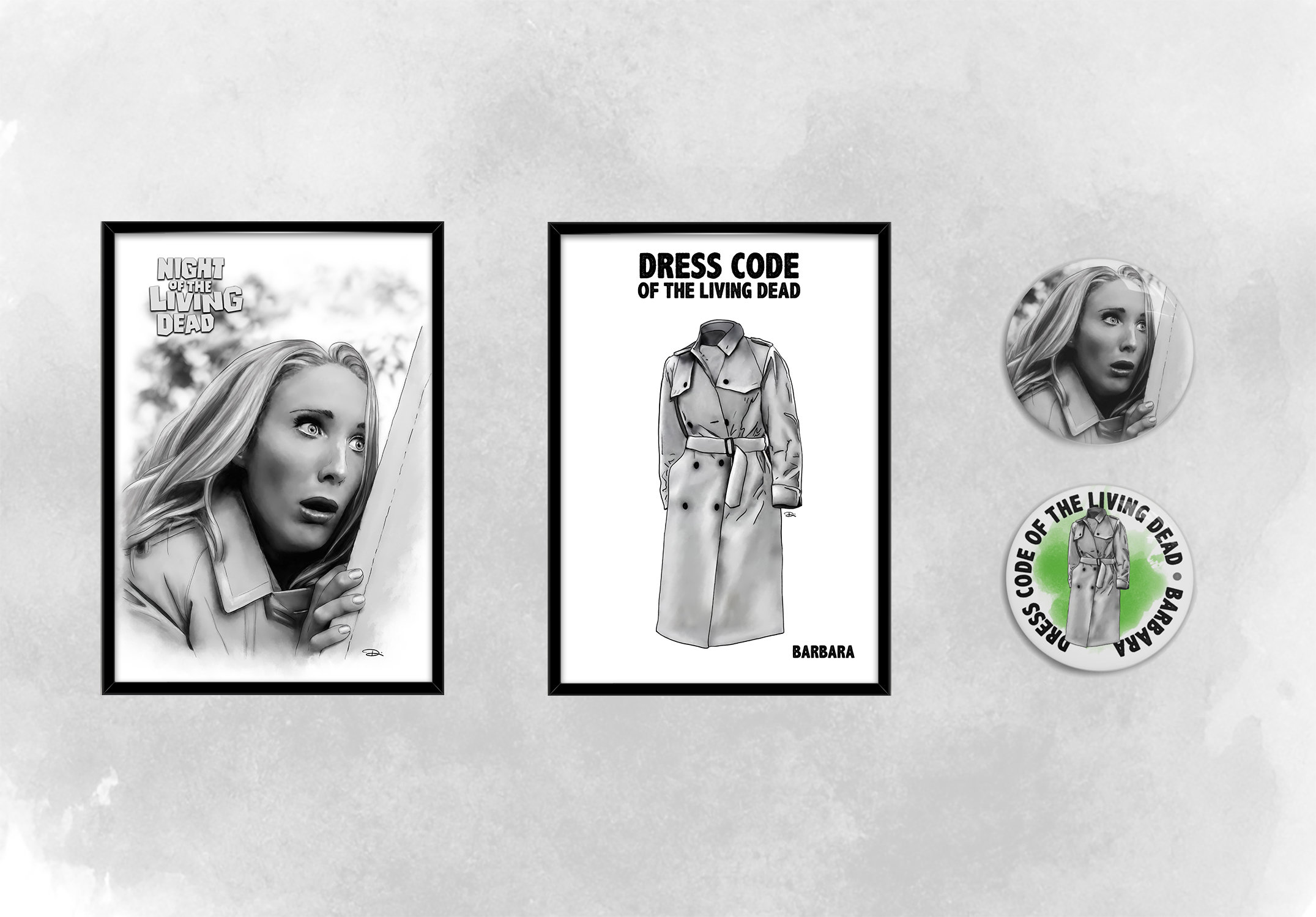 Badge Dress Code of the Living Dead Barbara Judith O'dea - Etsy