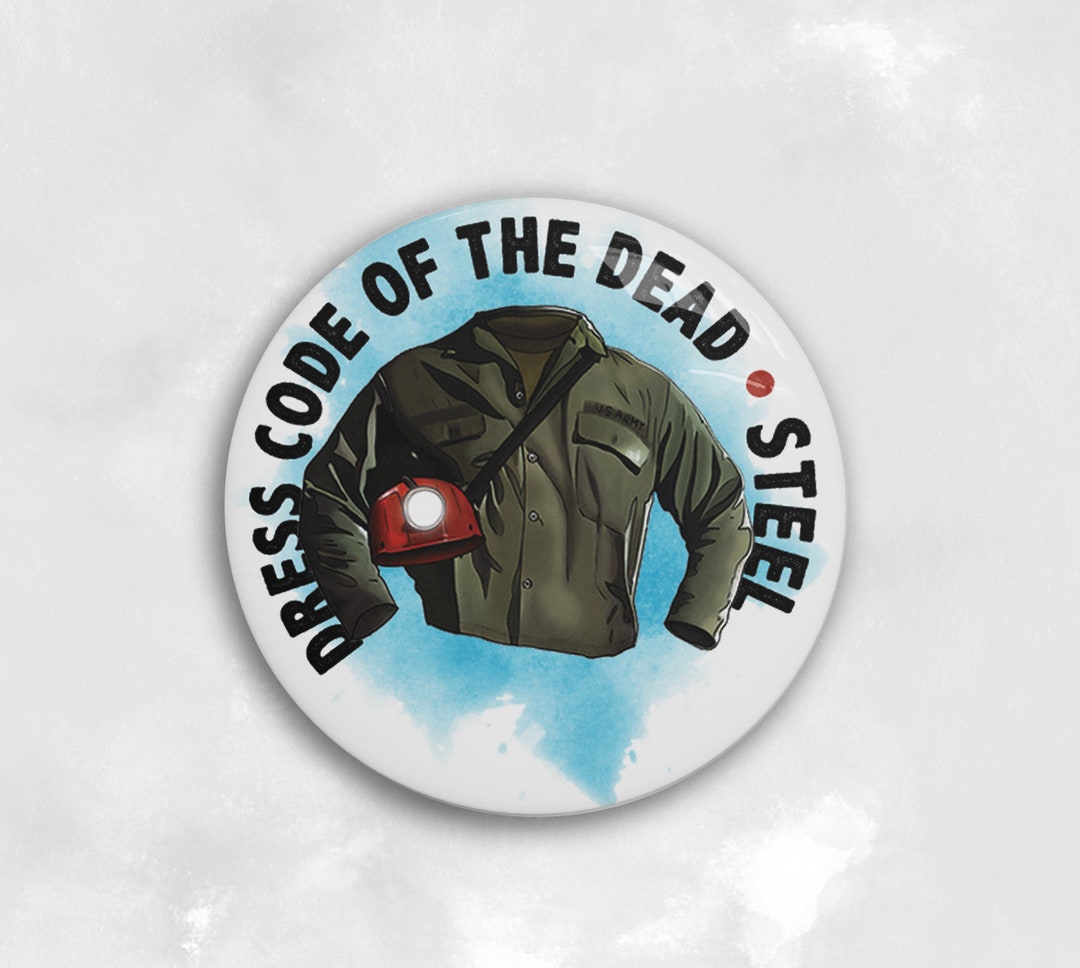 Badge Dress Code of the Dead Steel Gary Klar Inspired Day of - Etsy