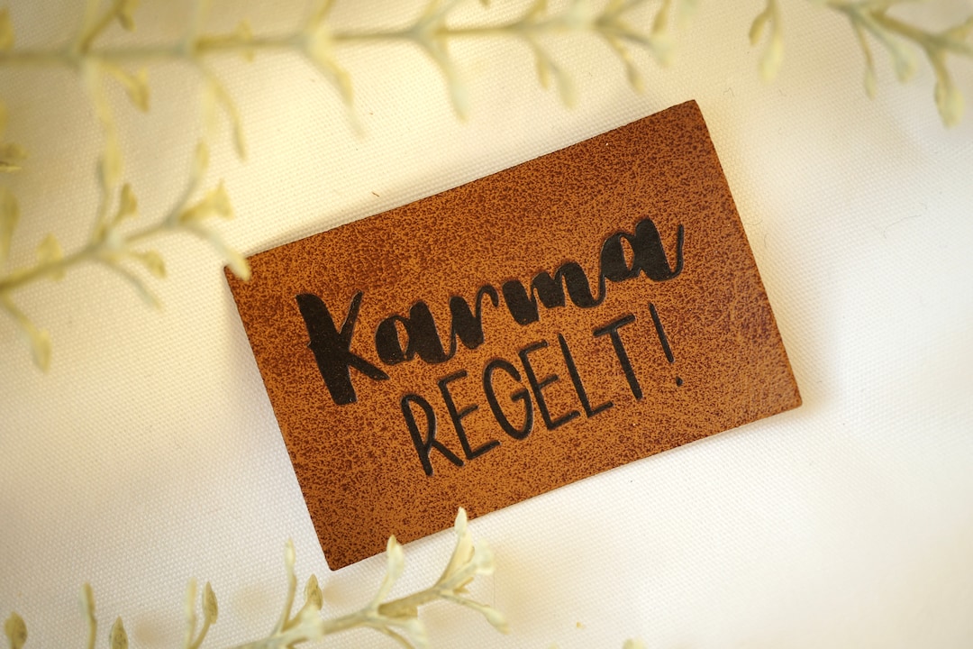 Kunstleder-label karma Regelt - Etsy