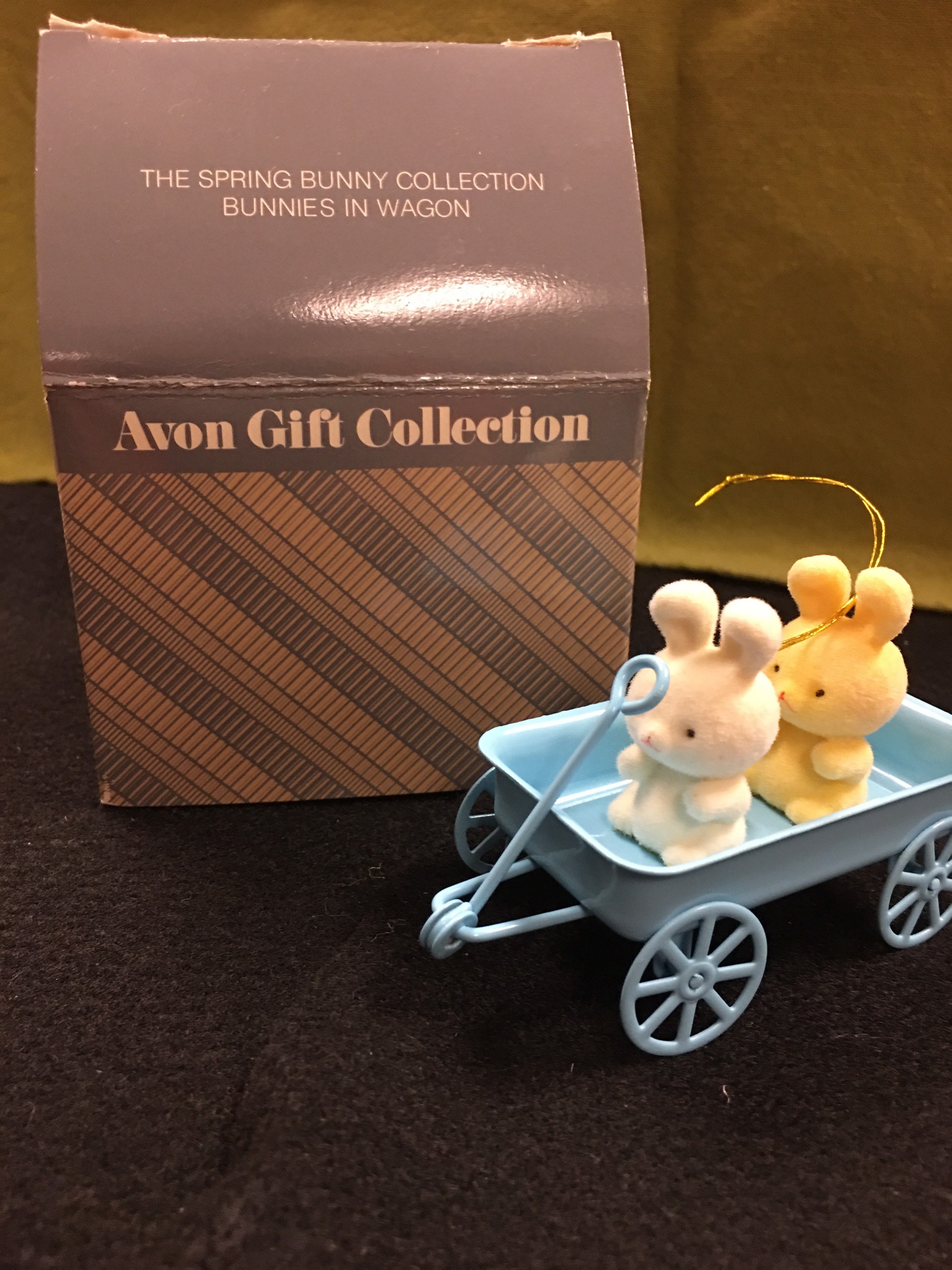 Avon Spring Bunny Collection Bunnies in a Wagon | Etsy
