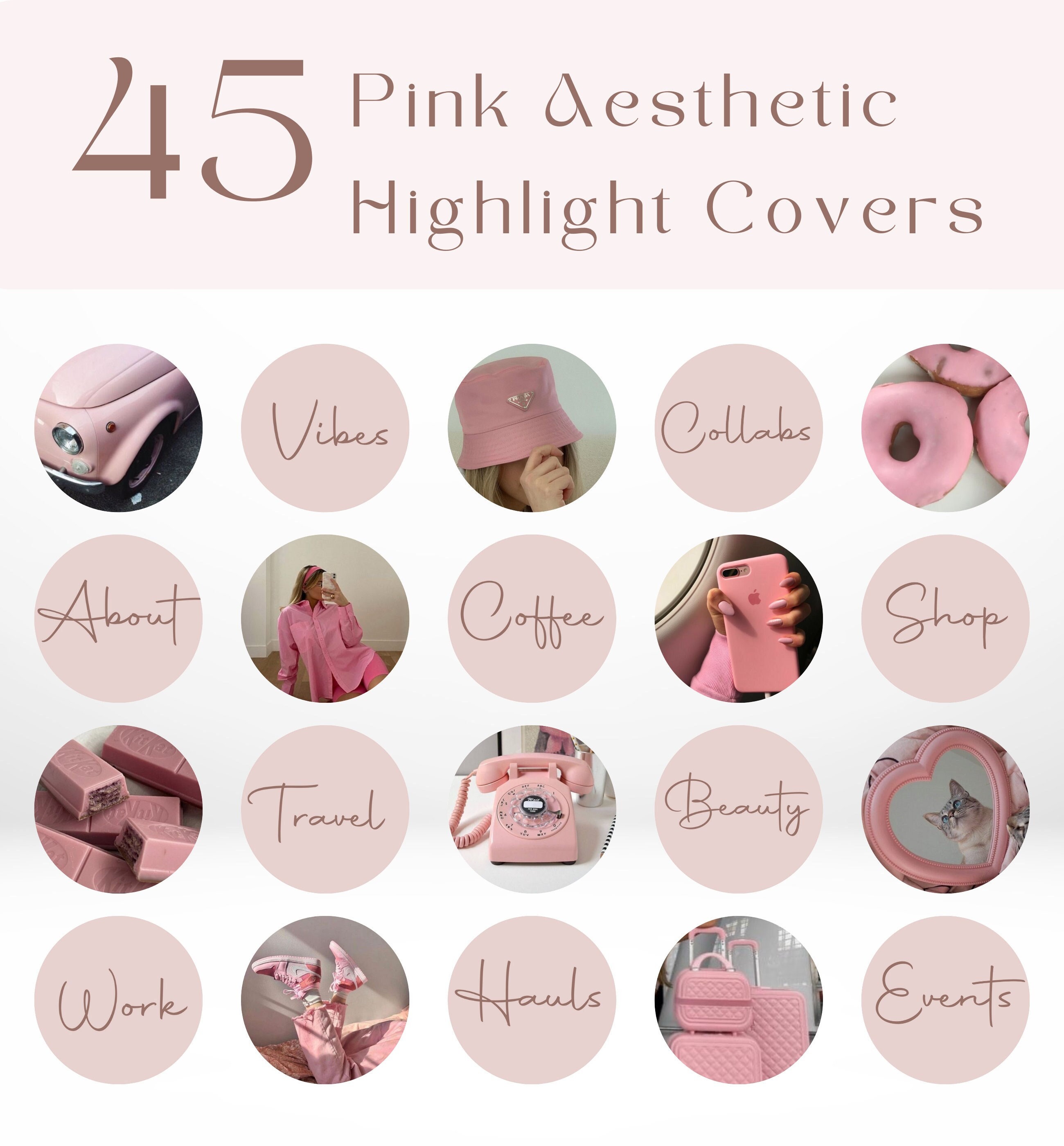 45 Pink Instagram Story Highlight Covers Instagram Story - Etsy
