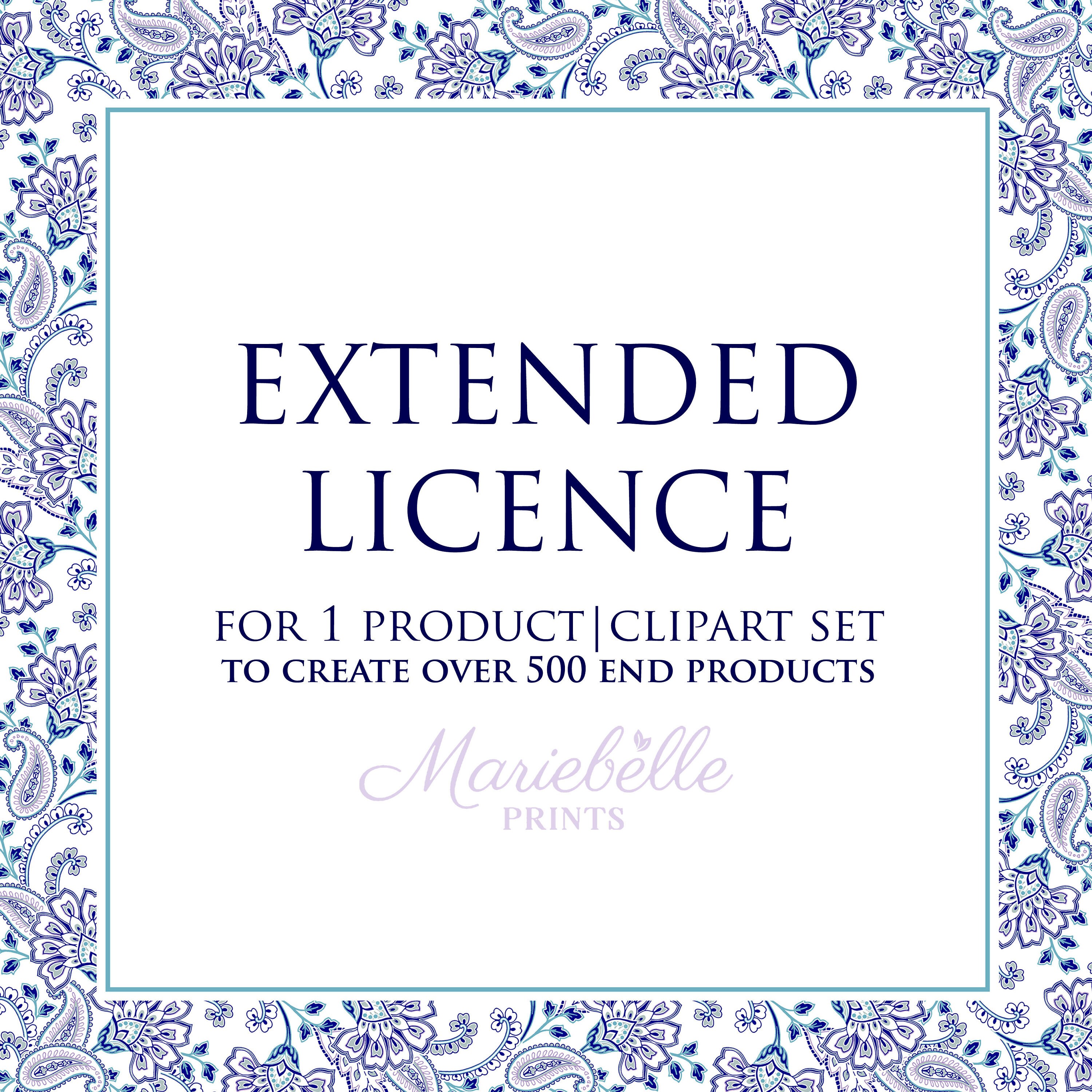 Extended Licence, 1 Clipart Set Commercial Use Licence, - Etsy