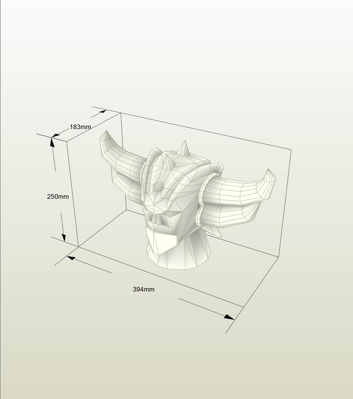 Grendizer - Goldorak Head Sculpture Paper 3D DIY Papercraft, Wall ...