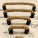 Rustic JUTE ROPE Handle -- Home Decor Drawer Pull - Etsy