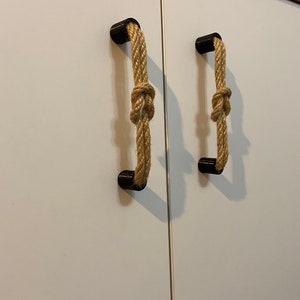 Rustic JUTE ROPE Handle Home Decor Drawer Pull - Etsy
