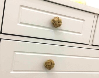 Rustic JUTE ROPE Handle Home Decor Drawer Pull - Etsy