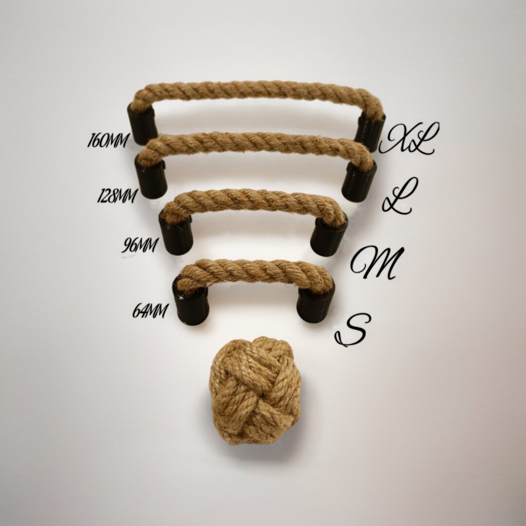 Rustic JUTE ROPE Handle -- Home Decor Drawer Pull - Etsy