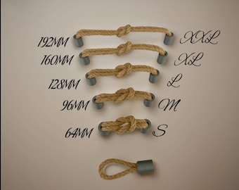 Rustic JUTE ROPE Handle Home Decor Drawer Pull - Etsy