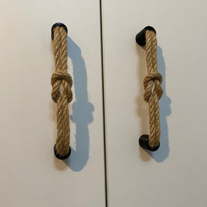 Rustic JUTE ROPE Handle Home Decor Drawer Pull - Etsy