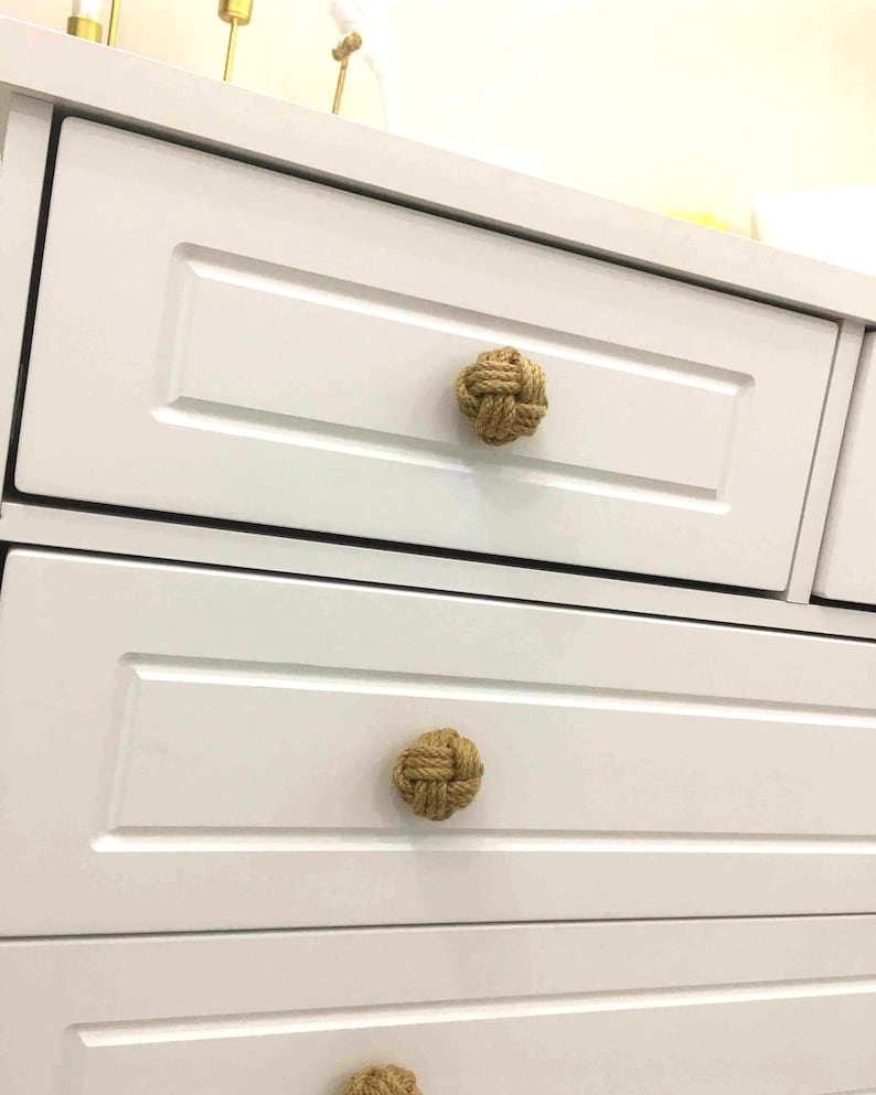 Rustic JUTE ROPE Handle Home Decor Drawer Pull - Etsy
