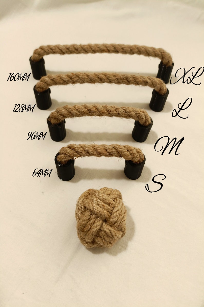 Rustic JUTE ROPE Handle Home Decor Drawer Pull - Etsy