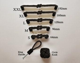 Rustic JUTE ROPE Handle Home Decor Drawer Pull - Etsy