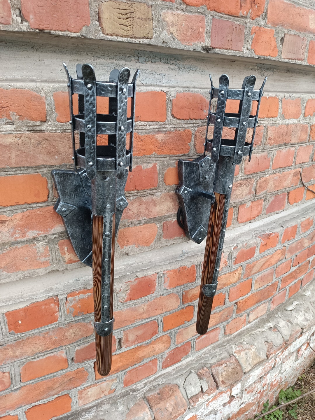 Medieval Style Lamp in the Form of a Torch, 2 Pieces - Etsy