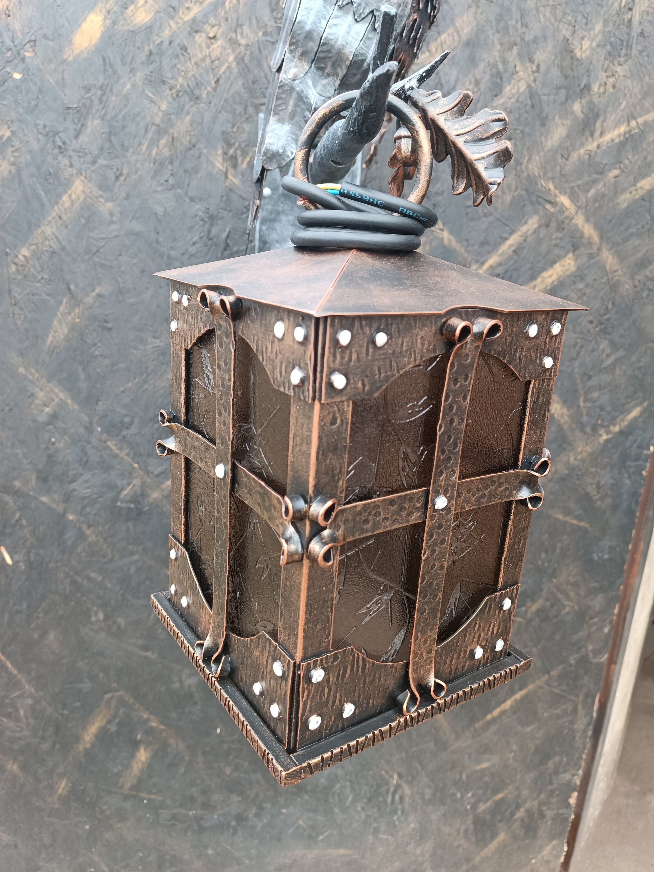 Forged Lamp With an Owl, Forged Lantern. - Etsy