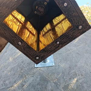 Hand-forged Rustic Lantern With Oak Leaf Decor, Medieval Style Wrought ...