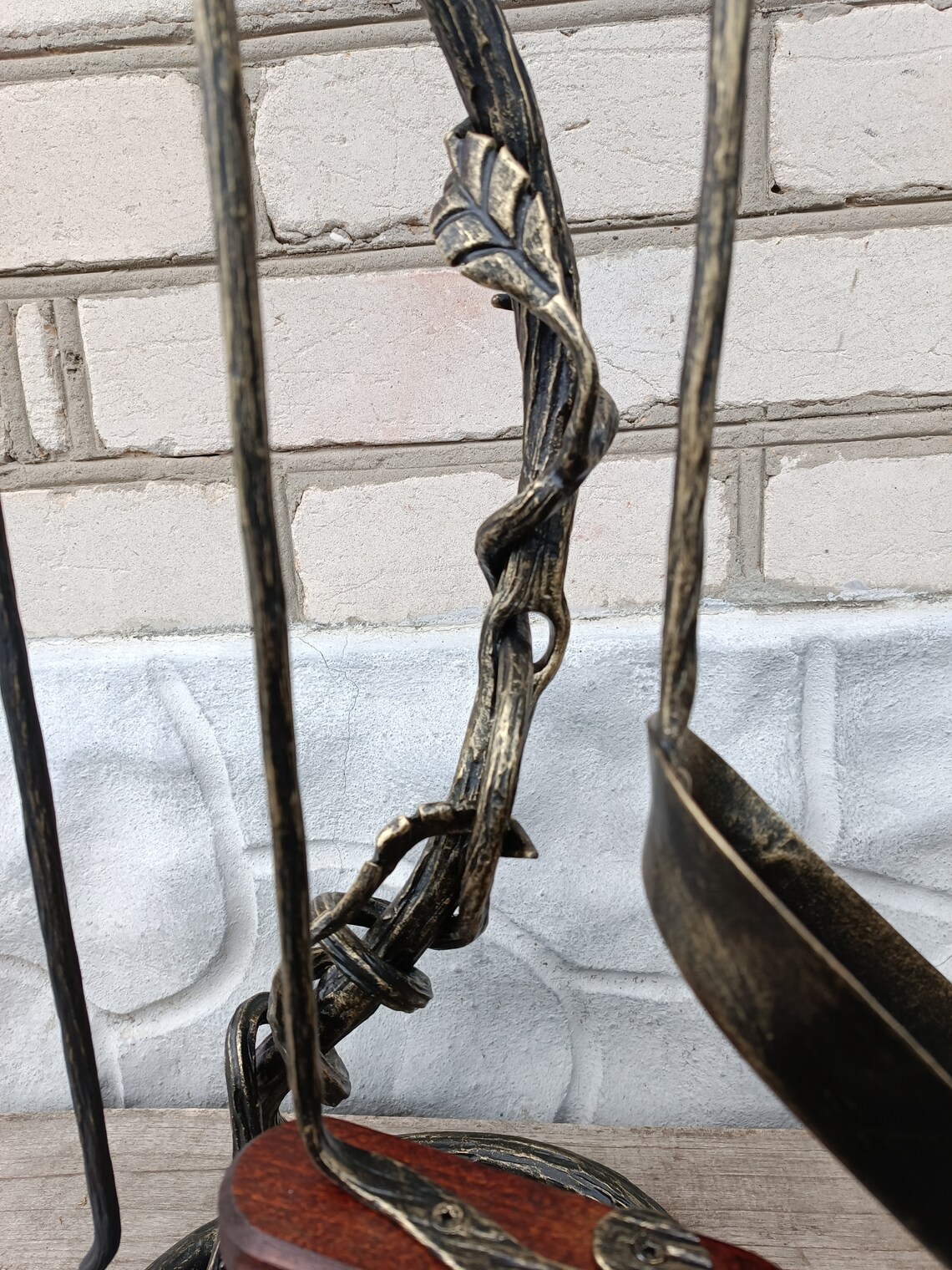 Wrought Iron Fireplace Set for 3 Items - Etsy