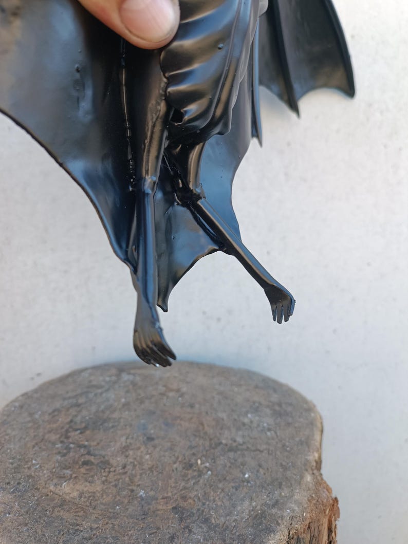 Hand-forged Iron Bat Sculpture: Gothic Wall & Garden Decor - Etsy
