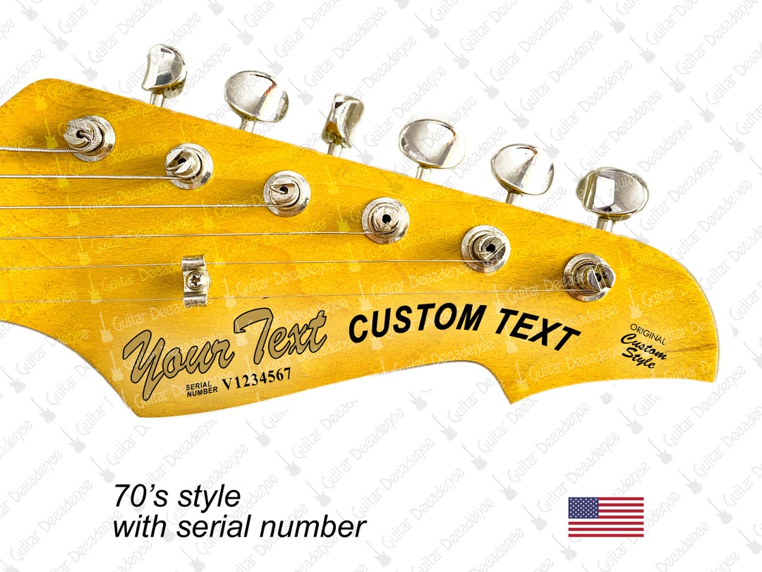 CUSTOM Vintage 70s Style Curved Guitar and Bass Waterslide Headstock ...