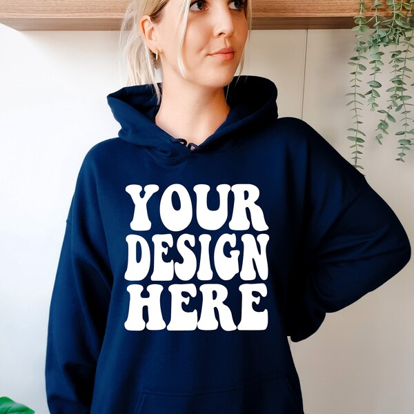 Navy Blue Oversized Hoodie - Etsy