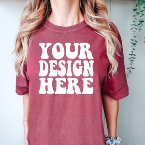 Comfort Colors C1717 Brick Shirt Mockup | CC Brick Tshirt | Oversized ...