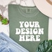Comfort Colors C1717 Sage Shirt Mockup | Sage Tshirt | Flat Lay Mockup ...