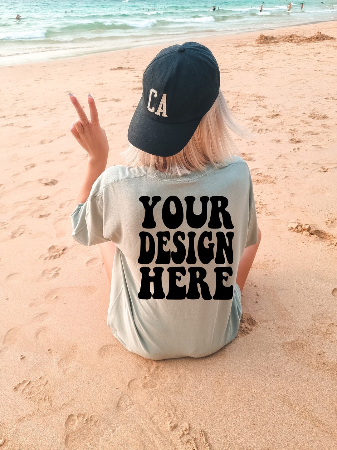 Comfort Colors C1717 Bay Shirt Mockup | Bay Tshirt | Oversized Mockup ...