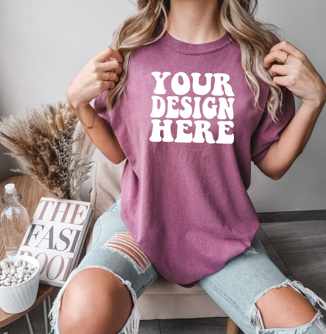 Comfort Colors C1717 Berry Shirt Mockup | CC Berry Tshirt | Oversized ...