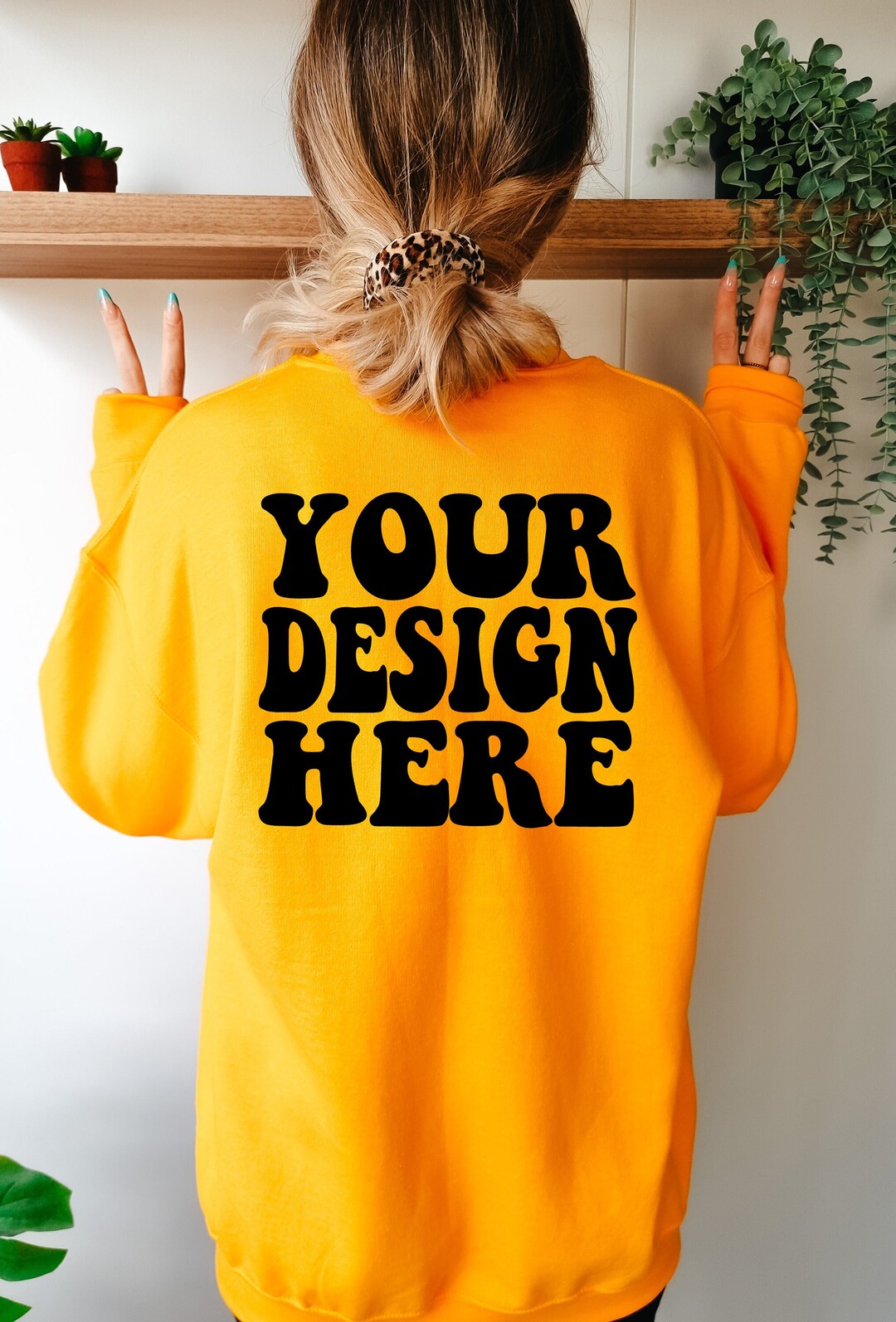 Gildan Gold 18000 Back Mockup | Gildan Sweater Mock up | Oversized ...