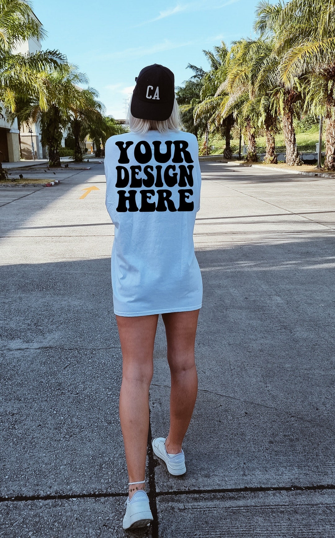 Comfort Colors C1717 White Shirt Back Mockup | White Tshirt | Oversized ...