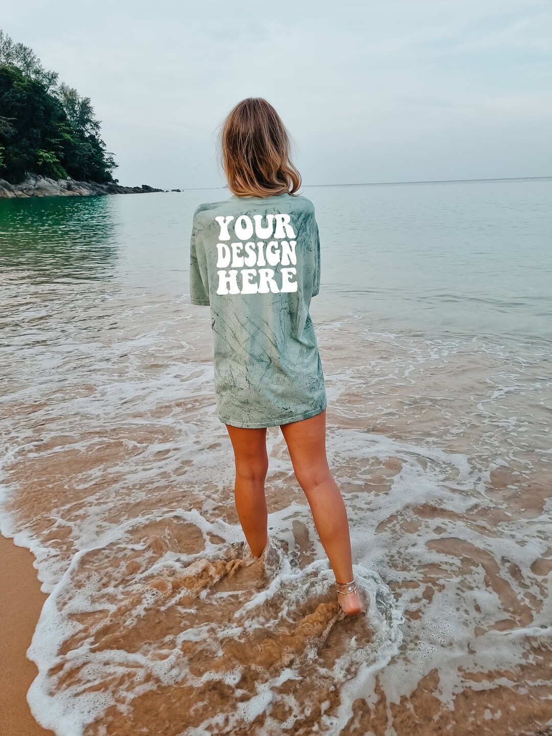 Comfort Colors CC1745 Color Blast Fern Shirt Back Mockup | CC Fern ...