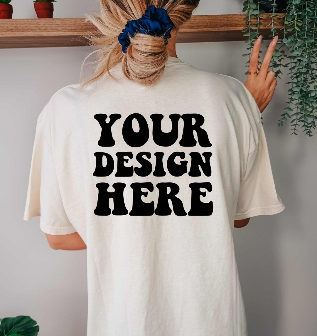 Comfort Colors C1717 Ivory Shirt Mockup | CC Ivory Tshirt | Oversized ...