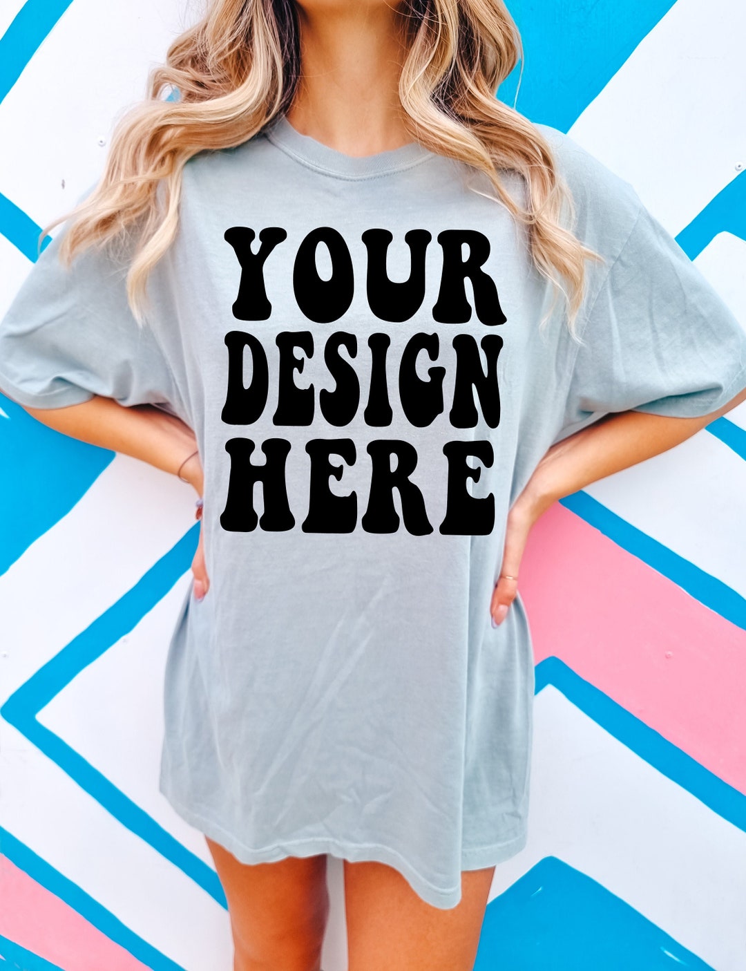 Comfort Colors C1717 Bay Shirt Mockup | Bay Tshirt | Oversized Mockup ...