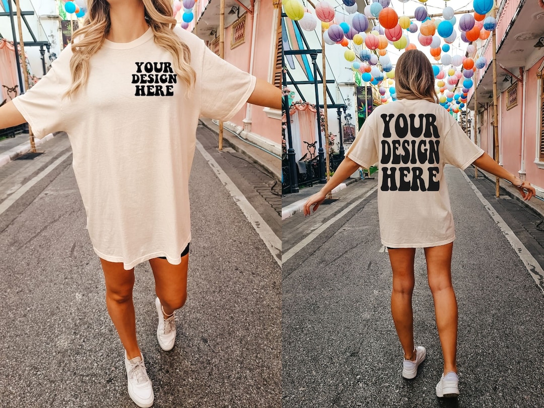 Comfort Colors C1717 Ivory Shirt Mockup | Ivory Tshirt | Oversized ...