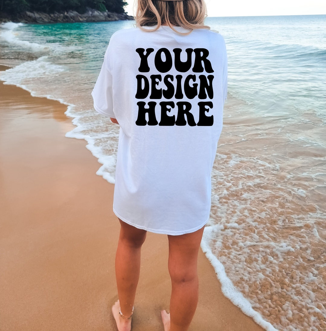 Comfort Colors C1717 White Shirt Mockup | White Tshirt | Oversized ...