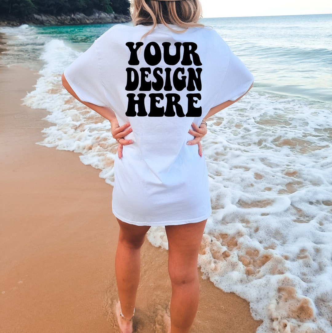Comfort Colors C1717 White Shirt Mockup | White Tshirt | Oversized ...