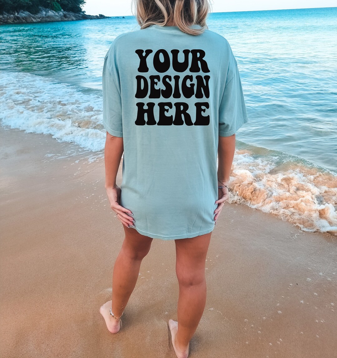 Comfort Colors C1717 Bay Shirt Mockup | Bay Tshirt | Oversized Mockup ...