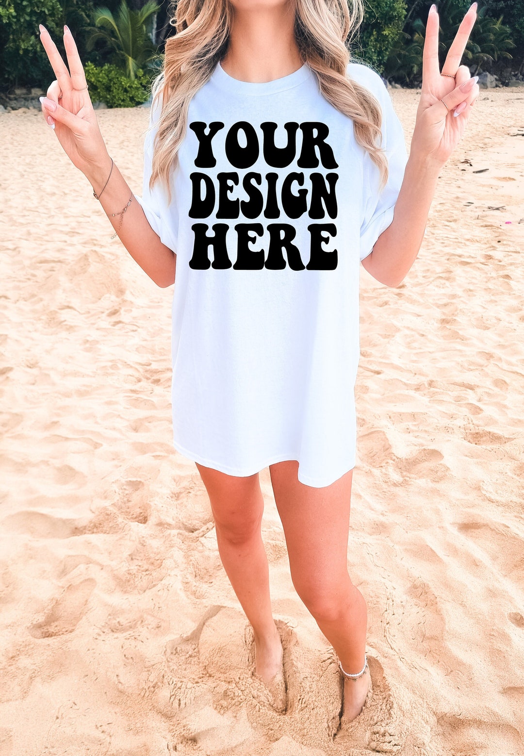 Comfort Colors C1717 White Shirt Mockup | White Tshirt | Oversized ...