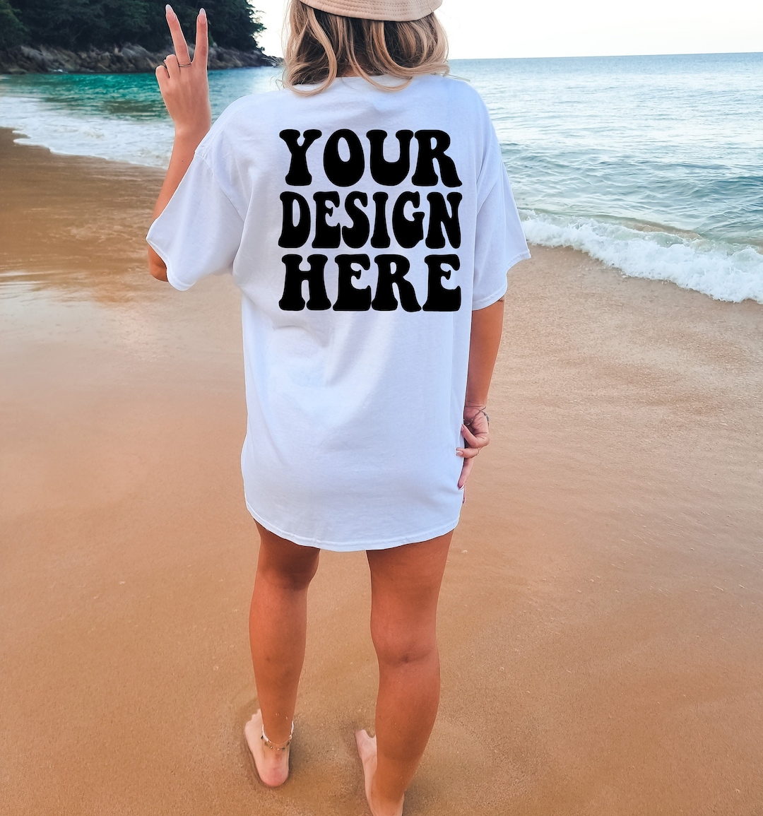 Comfort Colors C1717 White Shirt Mockup | White Tshirt | Oversized ...