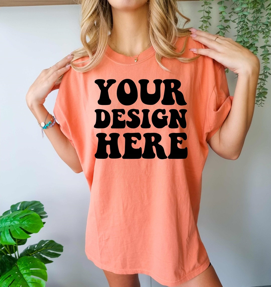 Comfort Colors C1717 Terracotta Shirt Mockup | Orange Tshirt ...