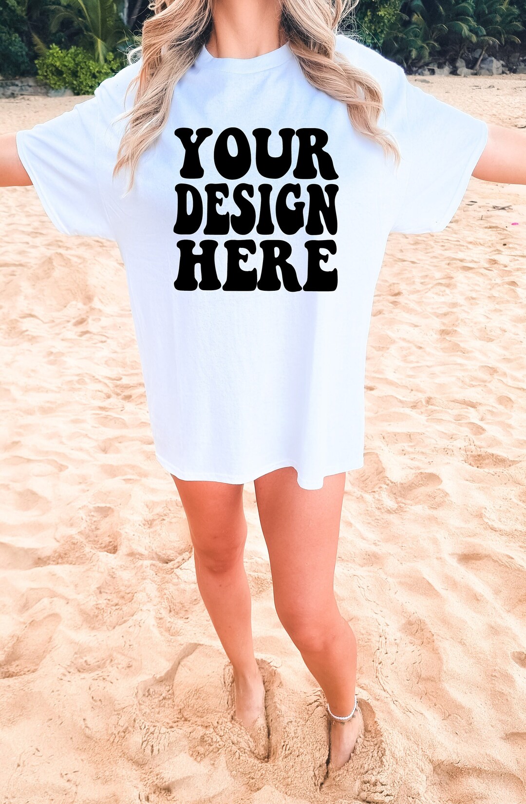 Comfort Colors C1717 White Shirt Mockup | White Tshirt | Oversized ...