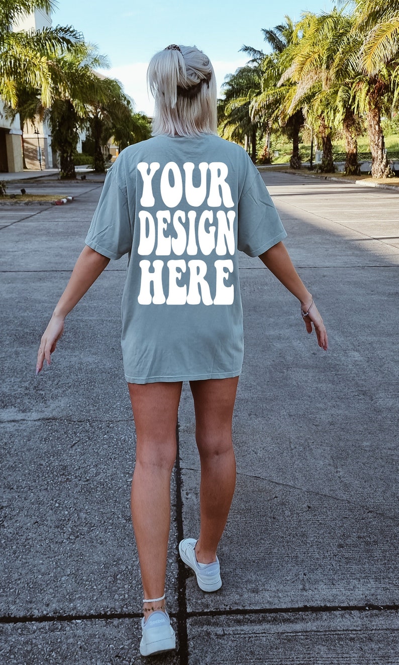 Comfort Colors C1717 Bay Shirt Mockup | Bay Tshirt | Oversized Mockup ...