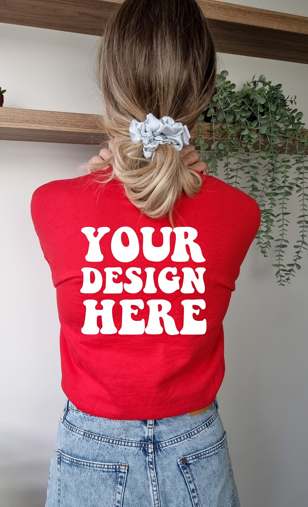 Gildan 18000 Mockup | Gildan Red Sweater Back Mock up | Sweatshirt ...